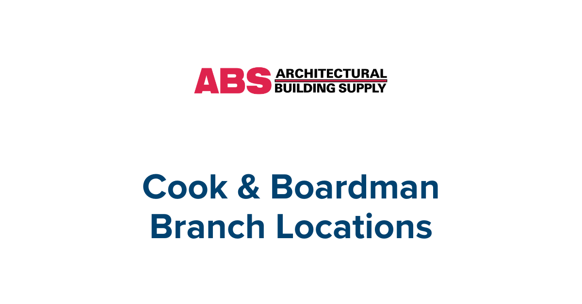Architectural Building Supply - The Cook & Boardman Group